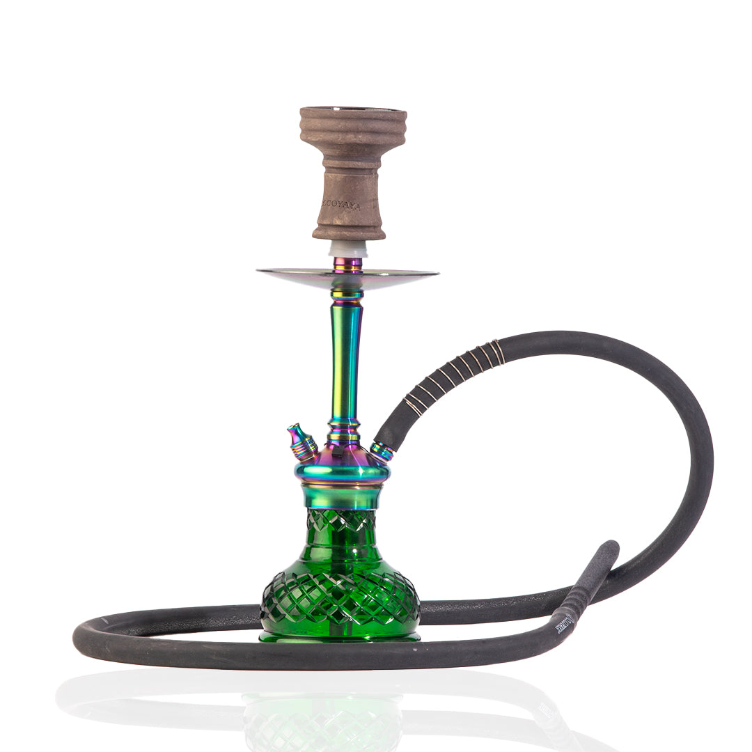 Buy COCOYAYA Poco Hookah (Conquer Series) - Rainbow Stem / Green Base – shopdop.in