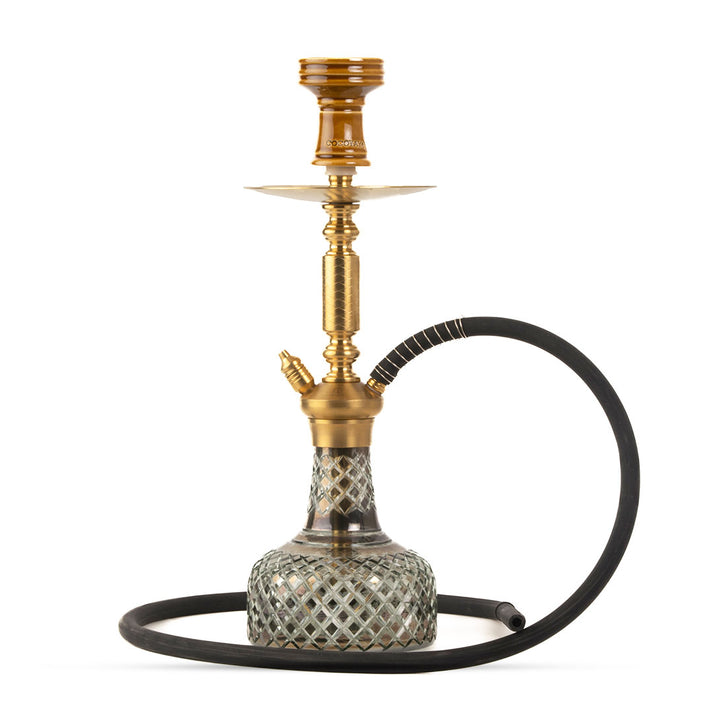 Buy COCOYAYA Valencia Hookah - Golden / Cut Glass Base – shopdop.in