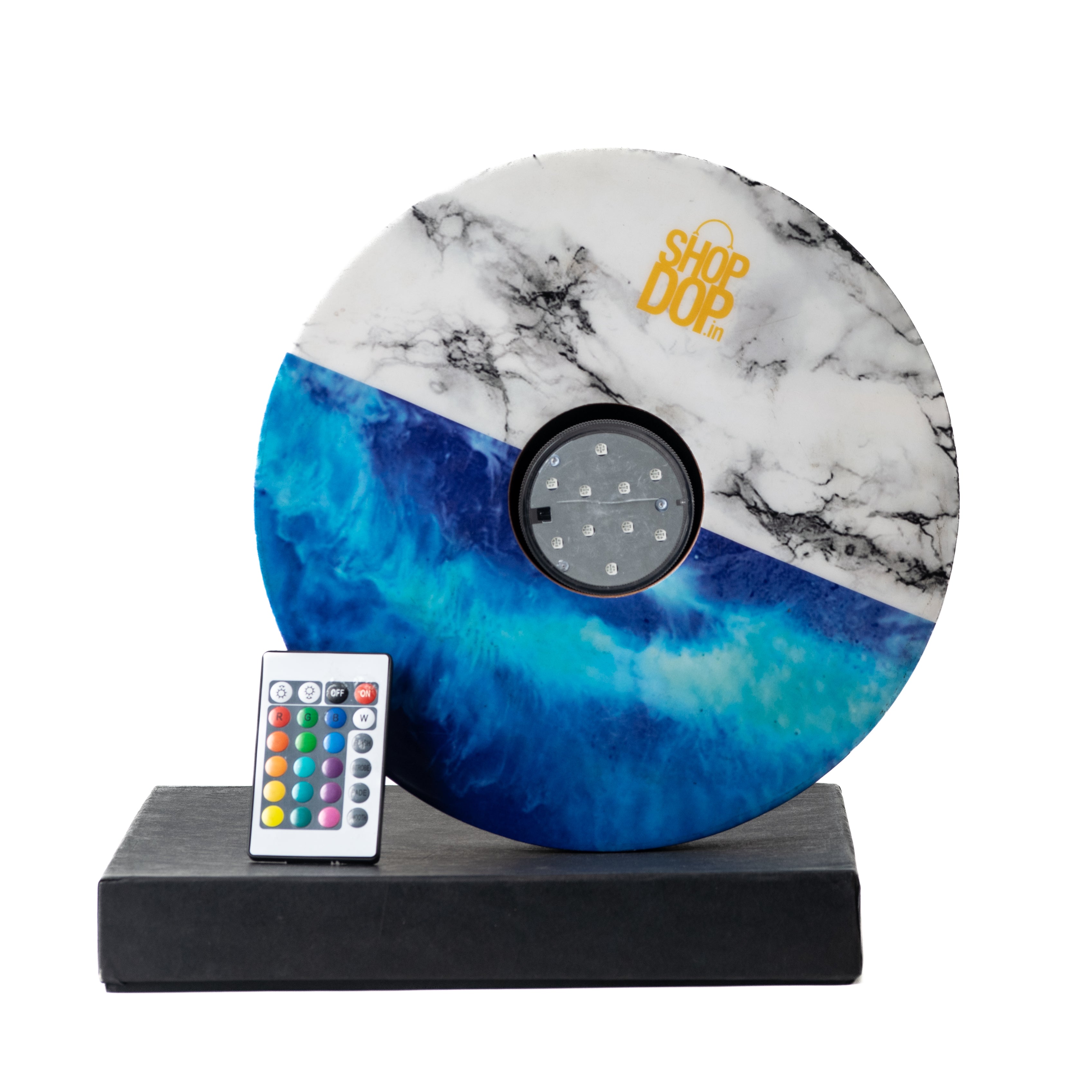 Buy Brazilian Hookah Wooden Base in Box with LED Light – shopdop.in