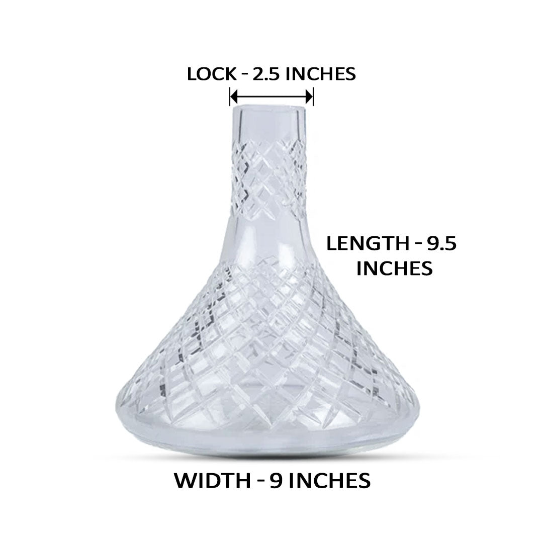 Buy COCOYAYA King Series Hookah - Glass Base Only (Transparent ...