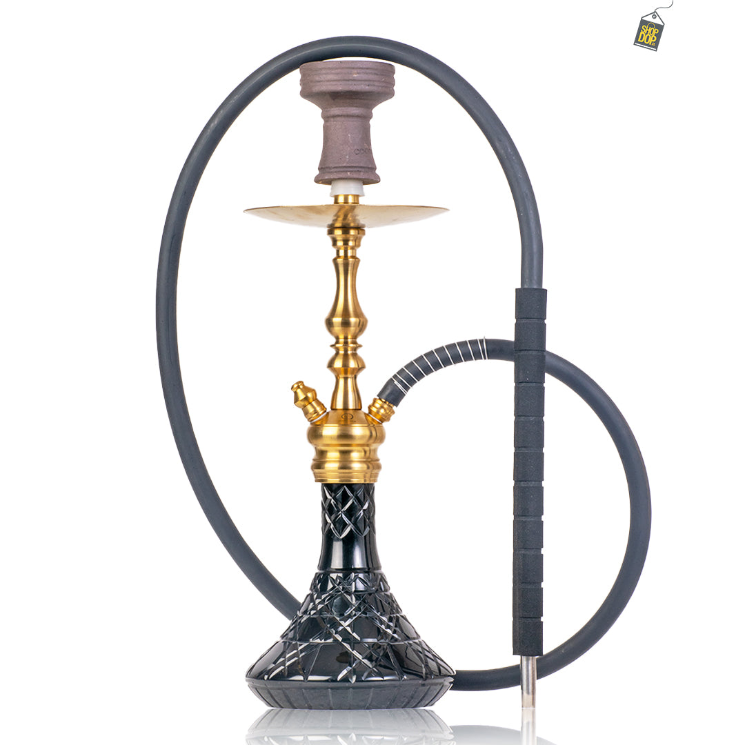 Buy COCOYAYA Simba Hookah - Gold Stem / Black Base – shopdop.in