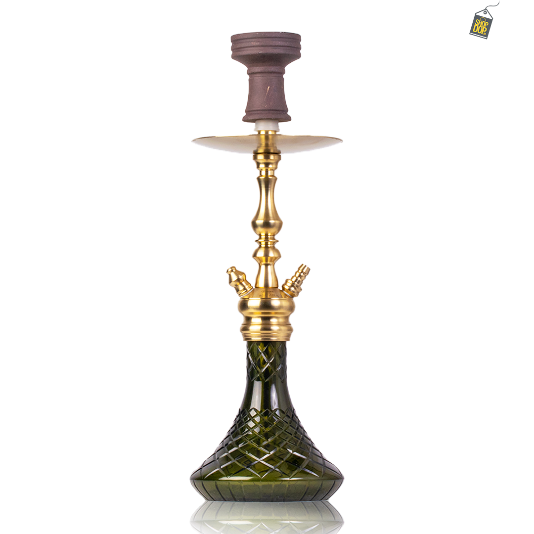 Buy COCOYAYA Simba Hookah - Dark Green Base/Golden Stem – shopdop.in