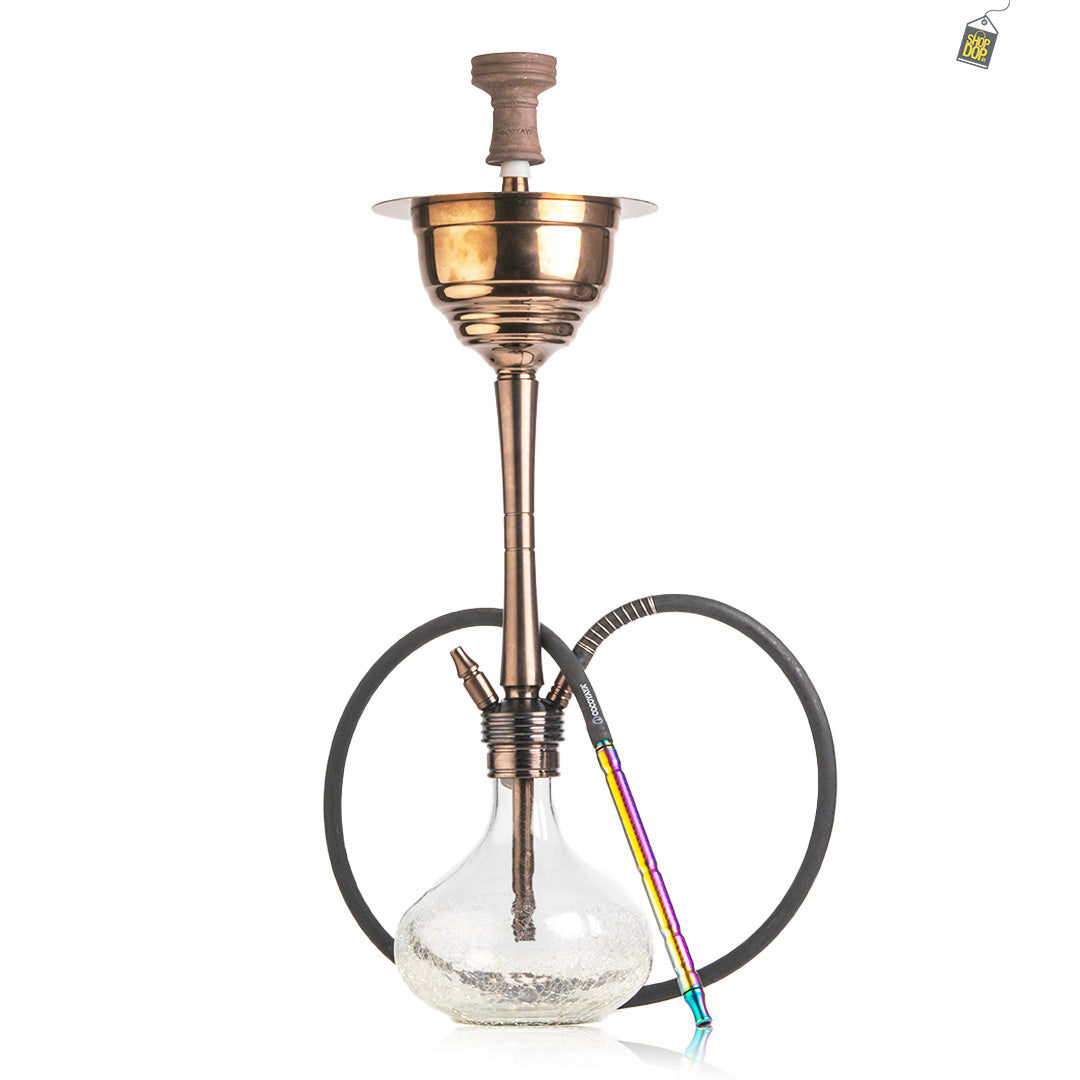 Buy COCOYAYA Yara Pro Hookah - Bronze Stem (Transparent Base) – shopdop.in