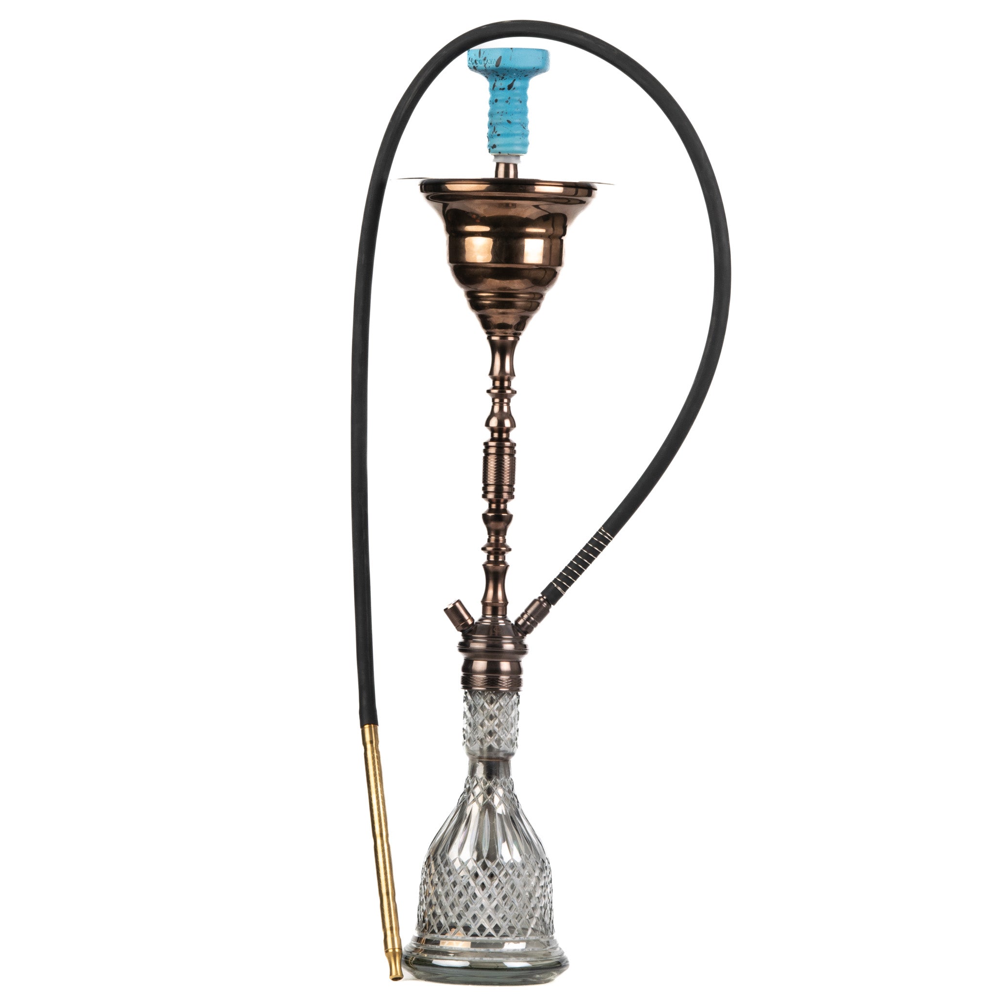 Buy COCOYAYA Gamaliya Hookah - Bronze Stem / Crystal Glass Base ...