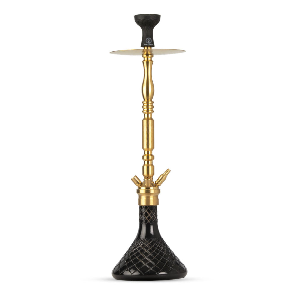 Buy COCOYAYA King Series Hookah - Golden / Black Base – shopdop.in