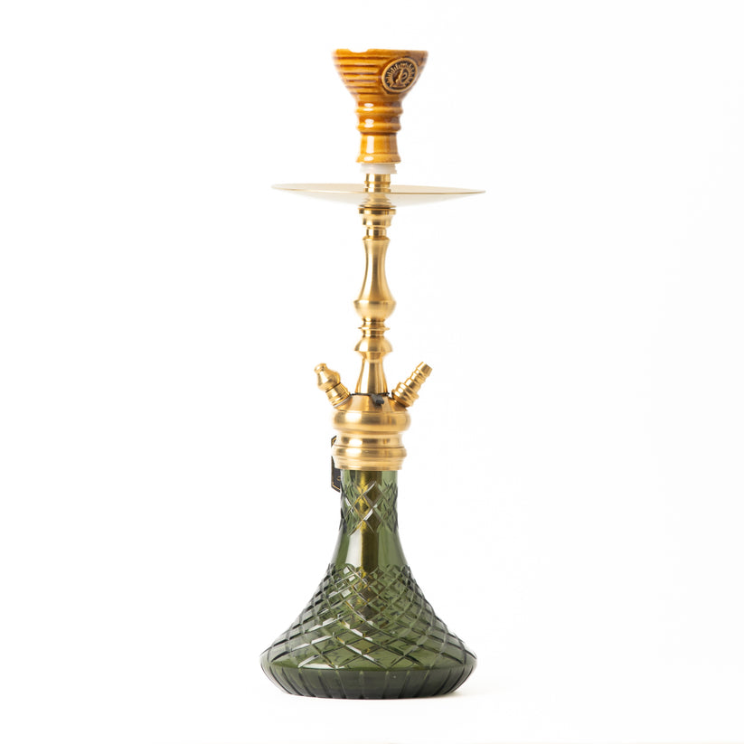 Buy COCOYAYA Simba Hookah - Dark Green Base/Golden Stem – shopdop.in