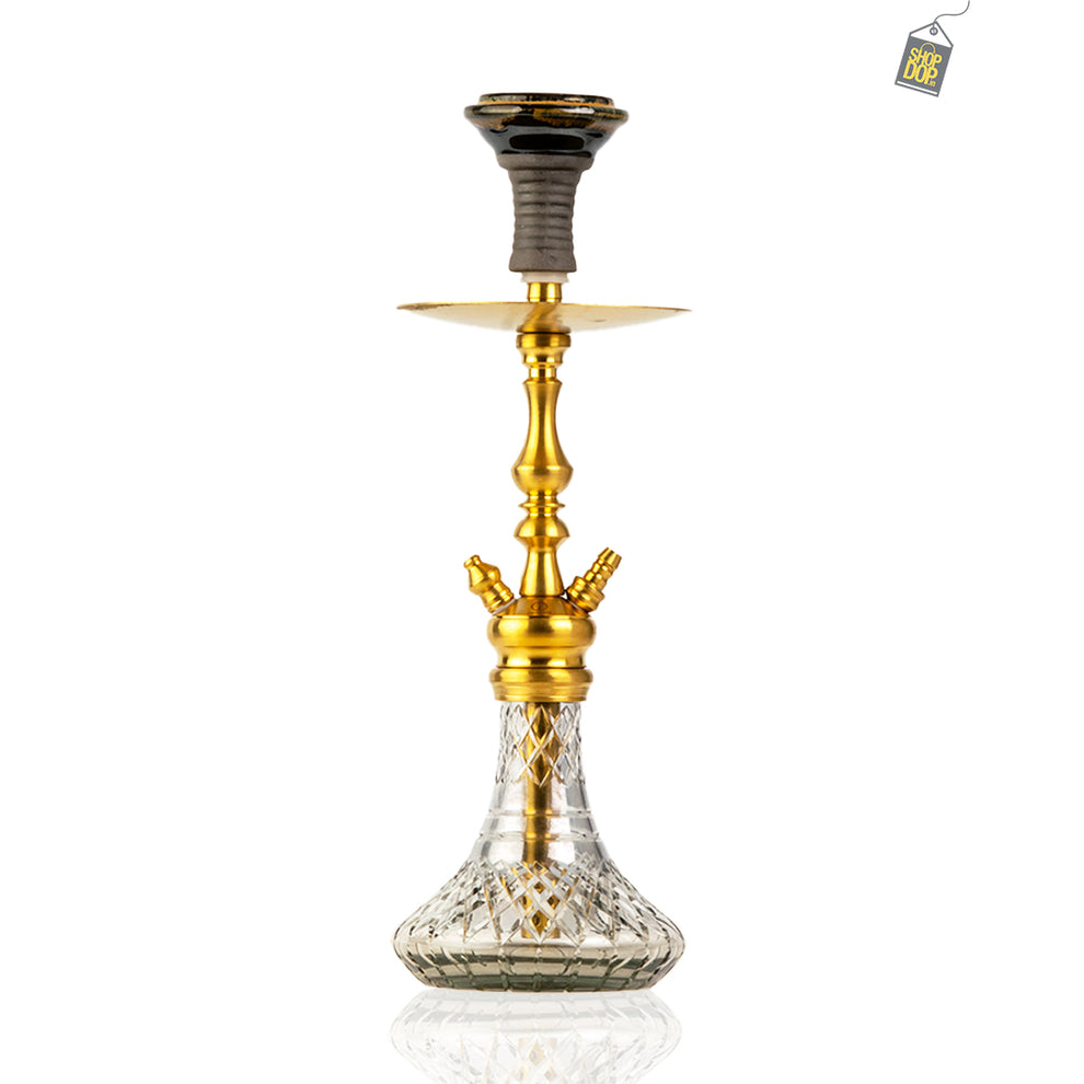Buy COCOYAYA Simba Hookah - Golden (Cut Glass Base) – shopdop.in