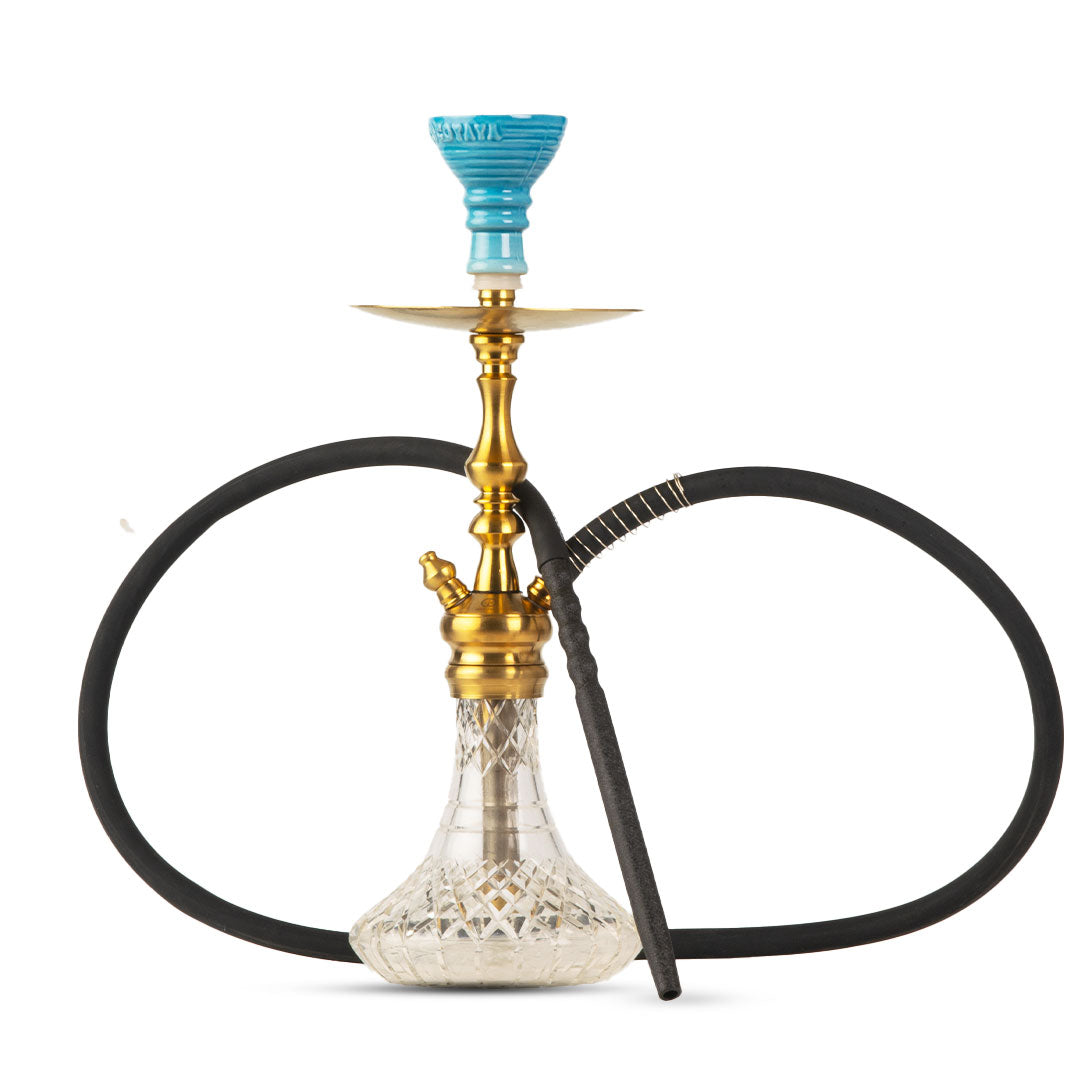 Buy COCOYAYA Simba Hookah - Transparent Base/Golden Stem – shopdop.in