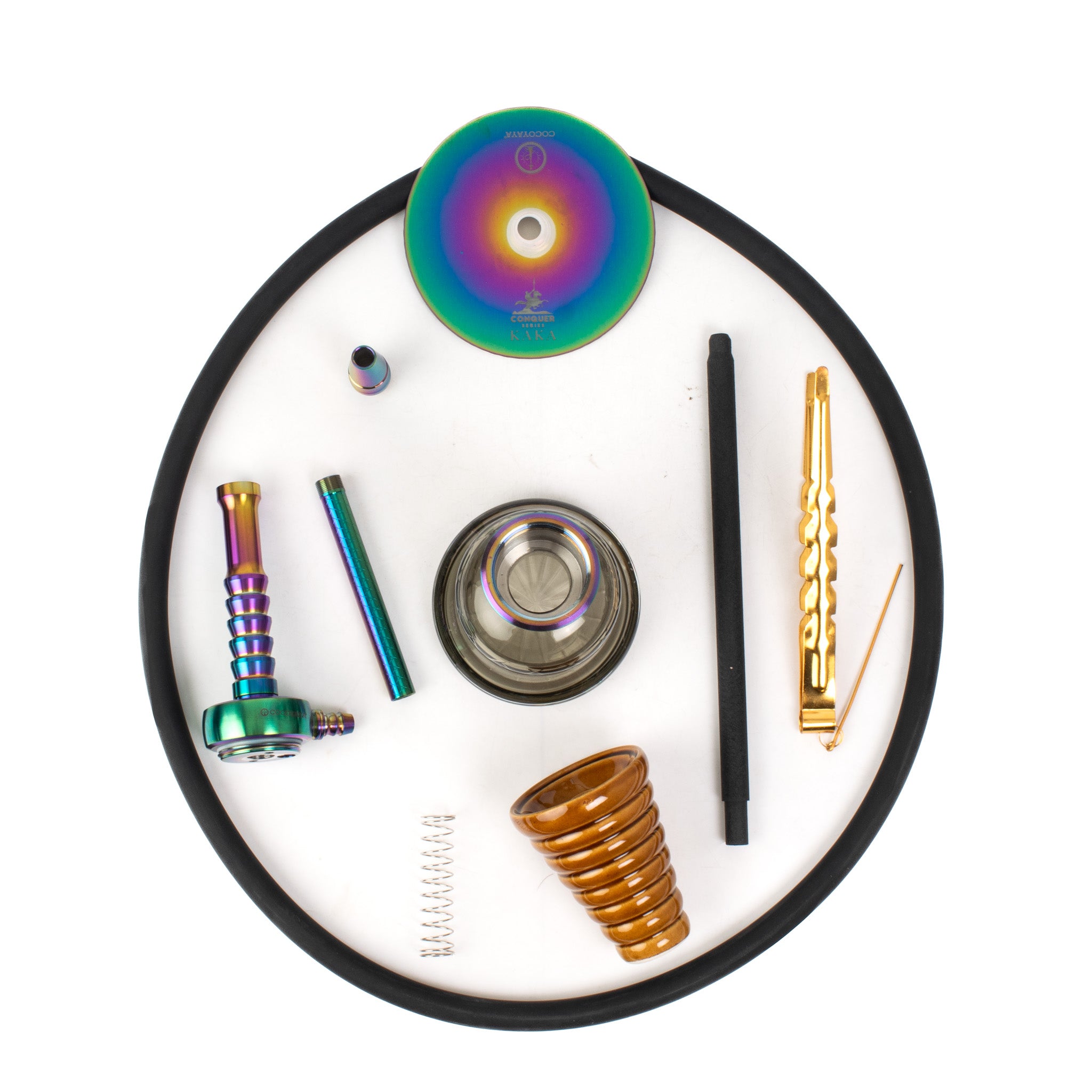 Buy Cocoyaya Kaka Hookah (Conquer Series) - Rainbow (Cut Glass Base ...