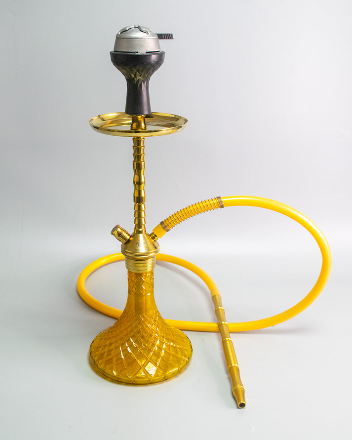 Buy Fighter Hookah - Gold Stem / Amber Base | VG France – shopdop.in