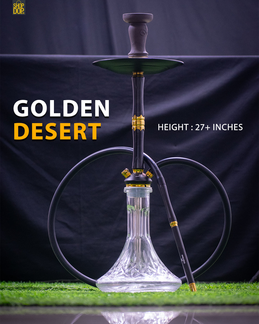 Buy Golden Desert Hookah - Black – shopdop.in