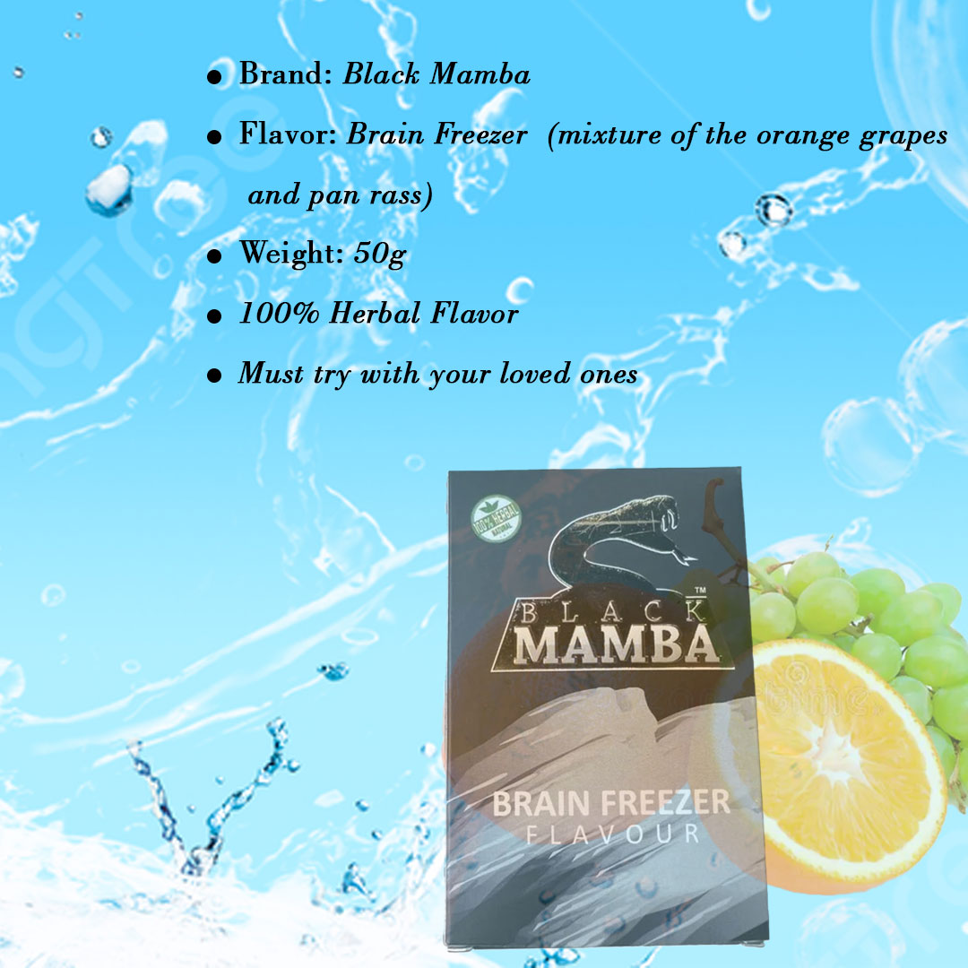 Buy Black Mamba Herbal Brain Freezer Hookah Flavor - 50g – shopdop.in