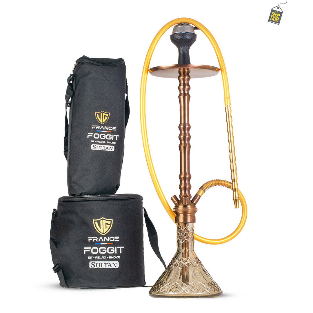 Buy VG France Sultan Arthur Hookah with 2 Bags - Grey Base / Bronze ...