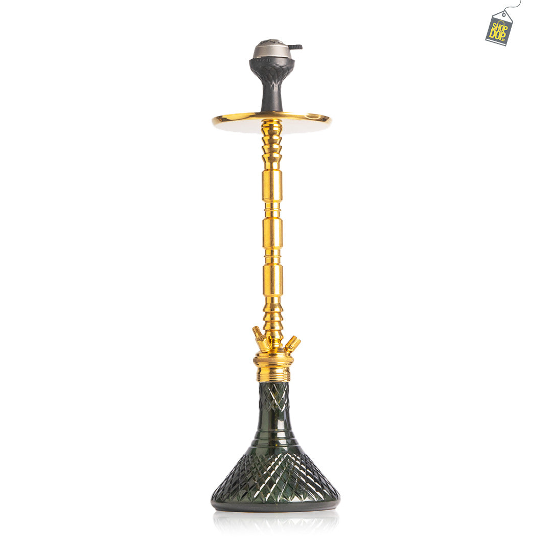 Buy VG France Sultan Evans Hookah with 2 Bags - Black Base / Golden ...