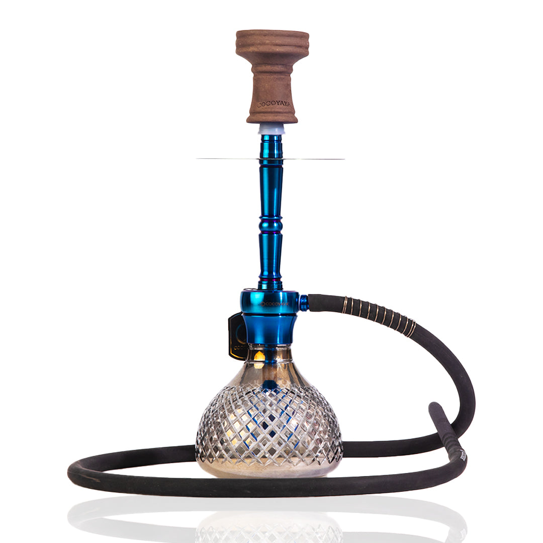 Buy Cocoyaya Sumera Hookah (Conquer Series) - Blue (Cut Glass Base ...