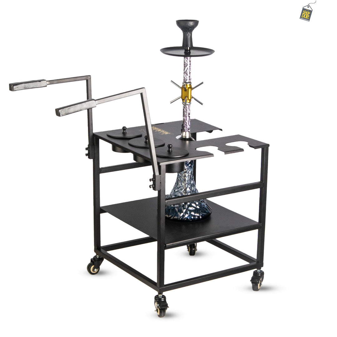 Black Mamba Hookah Table Stand (Trolley) – shopdop.in