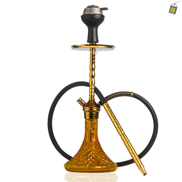 Buy Fighter Ladder Hookah - Gold Stem / Amber Base | VG France – shopdop.in