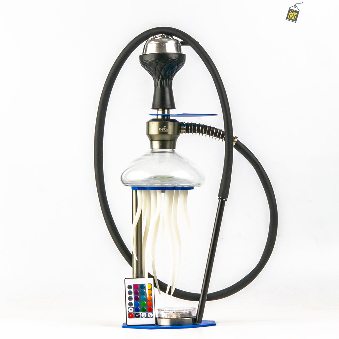 Buy Vilgax Hookah with LED Light & Remote - Blue – shopdop.in