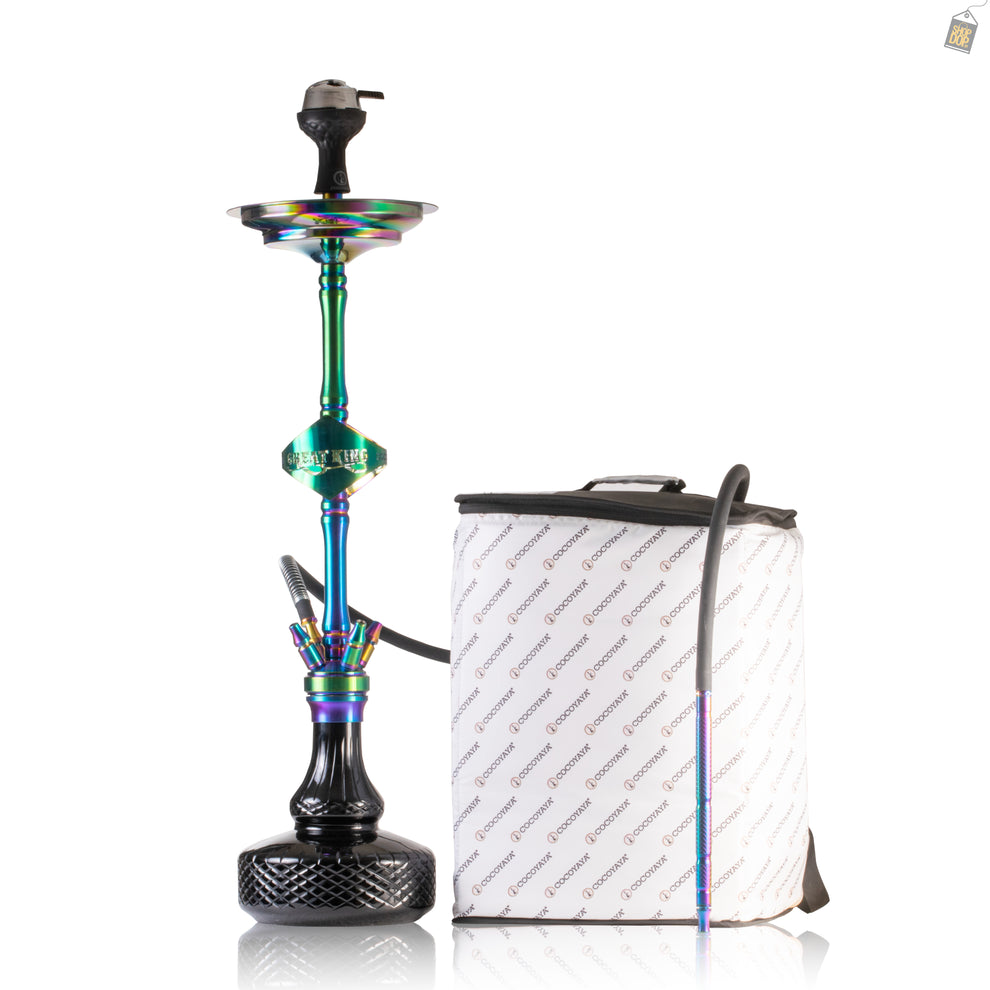 Buy COCOYAYA Great King Hookah with Bag - Rainbow Stem / Black Base ...