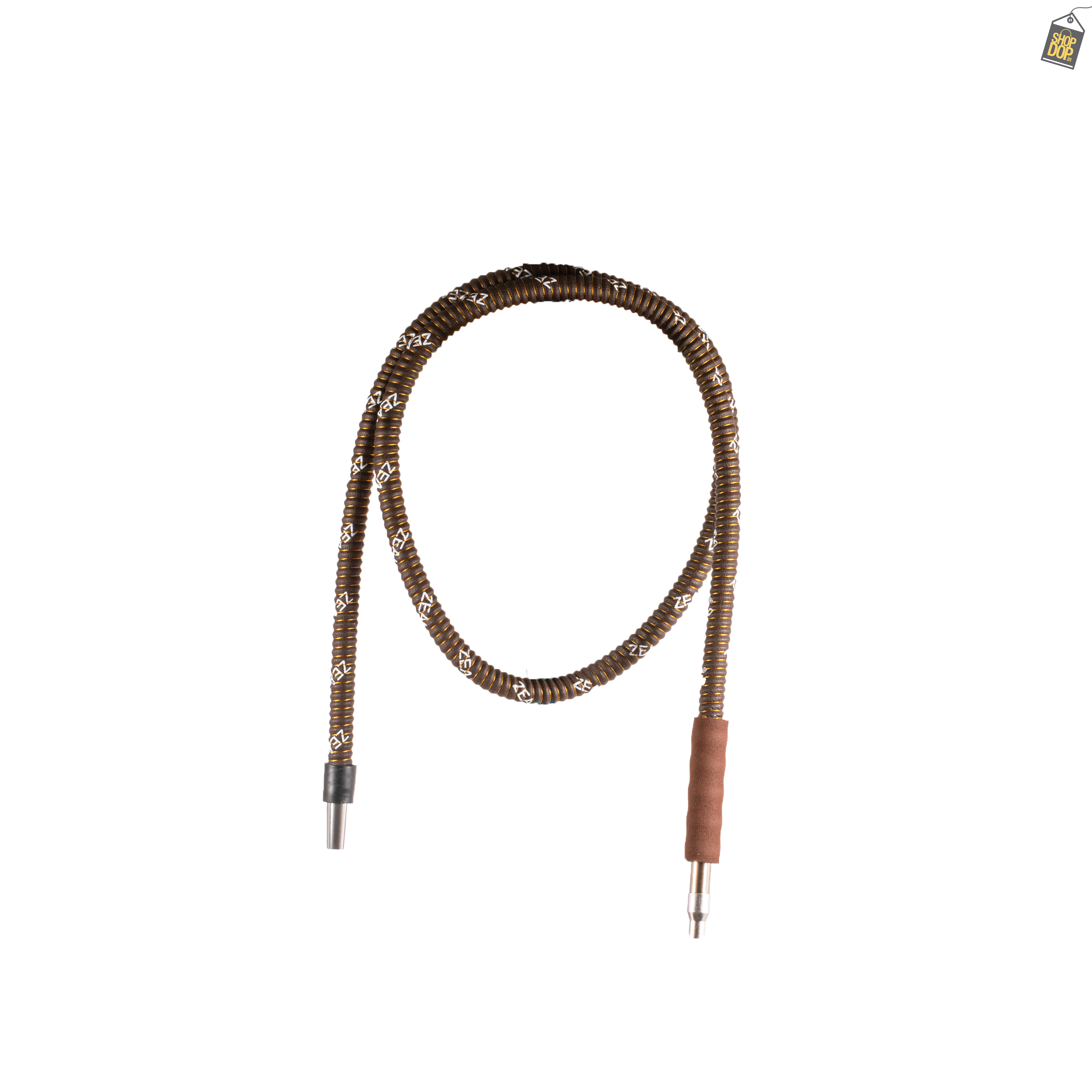 Buy Zeno Basic Foam Handle Leather Hookah Pipe - Brown – shopdop.in