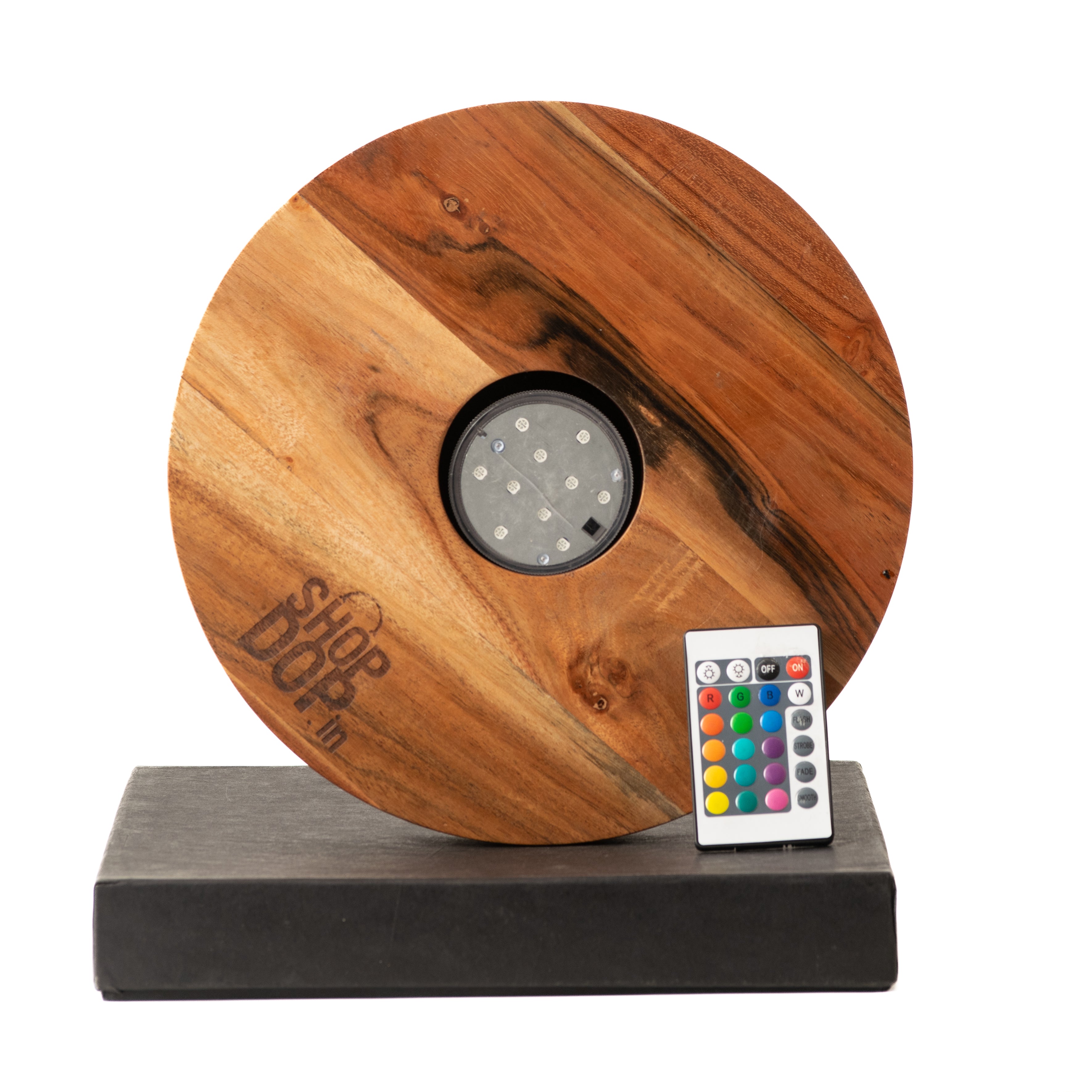 Buy Peru Hookah Wooden Base in Box with LED Light – shopdop.in