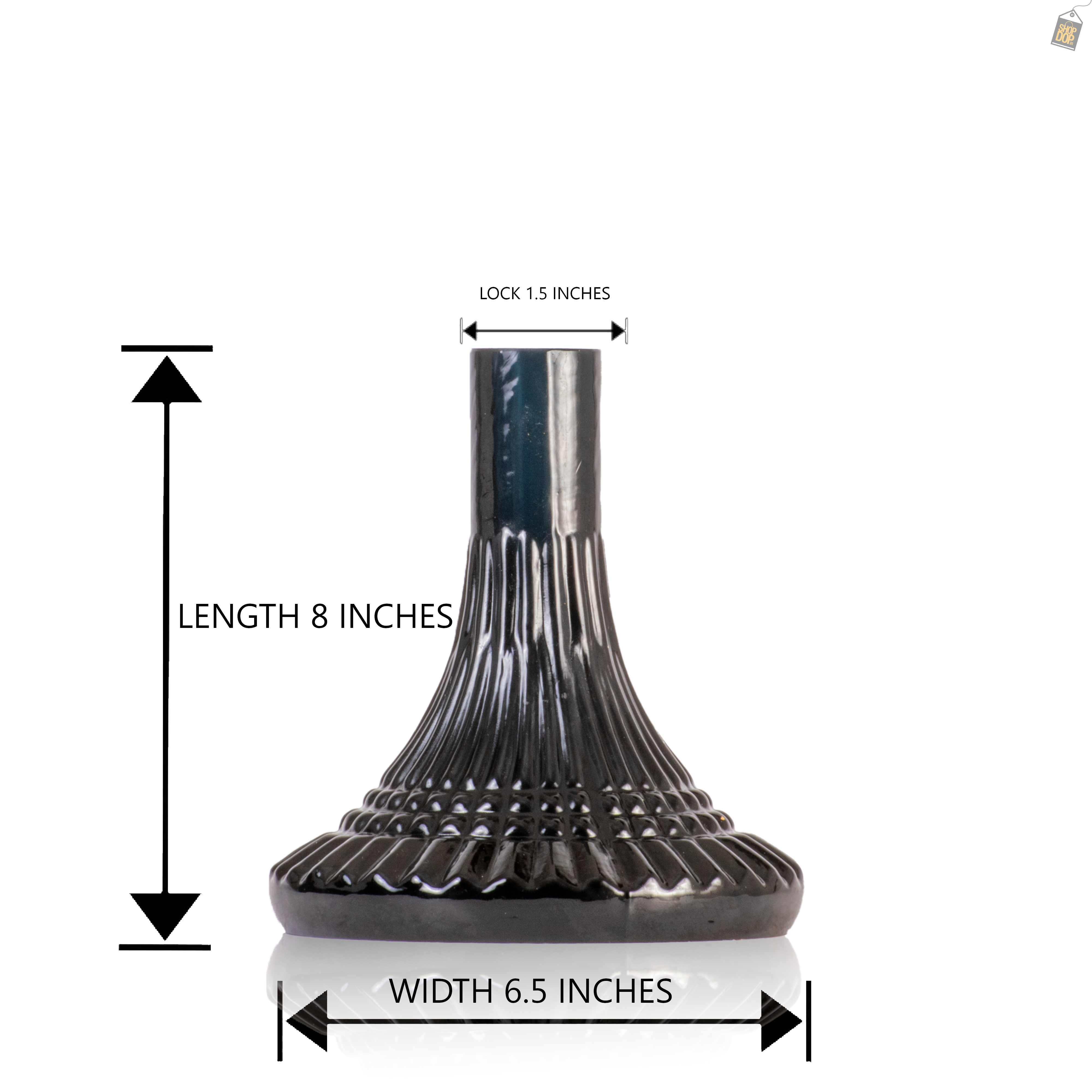 Buy Fighter Black Line Hookah Glass Replacement Base Only (Without Lock ...