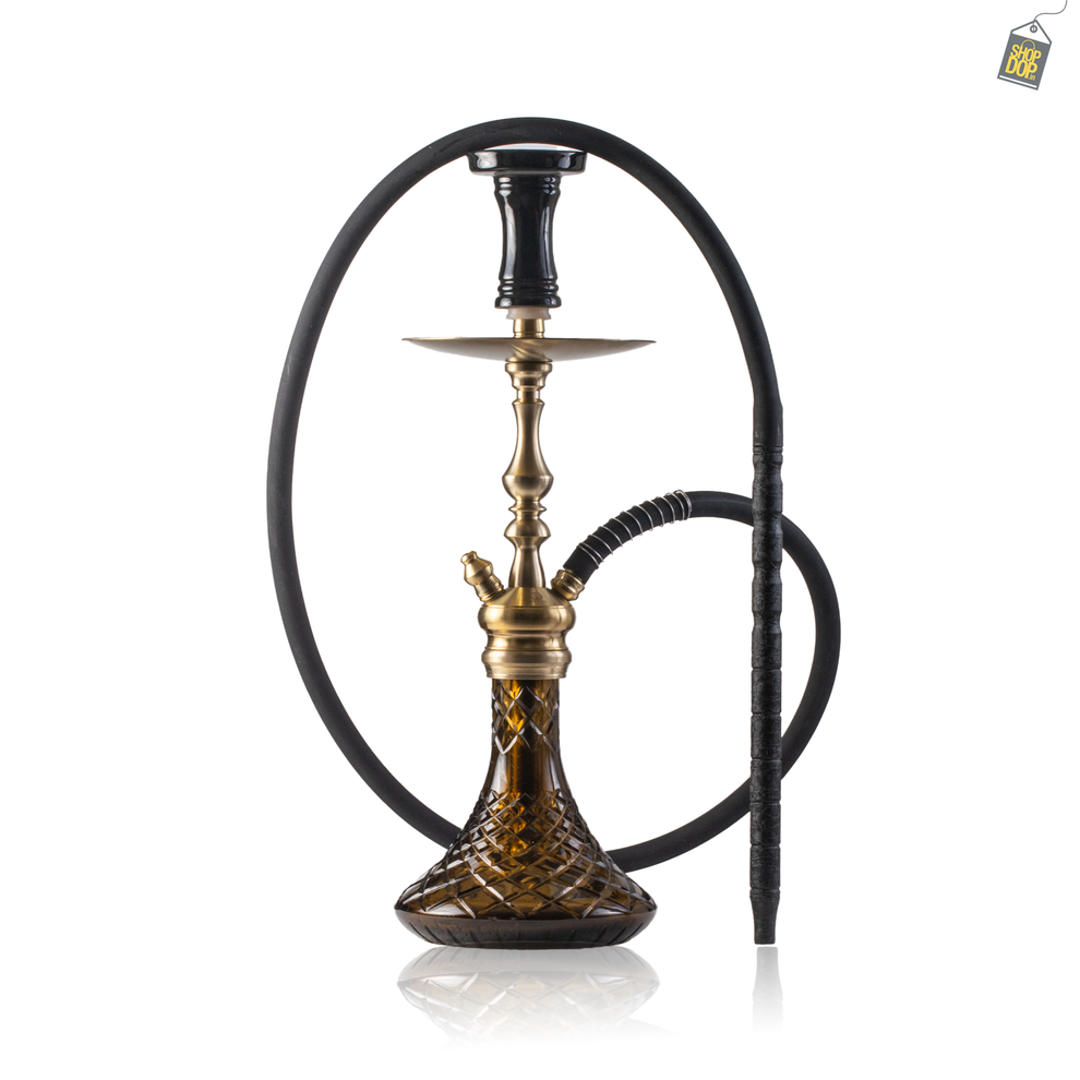 Buy COCOYAYA Simba Hookah - Gold Stem / Brown Base – shopdop.in