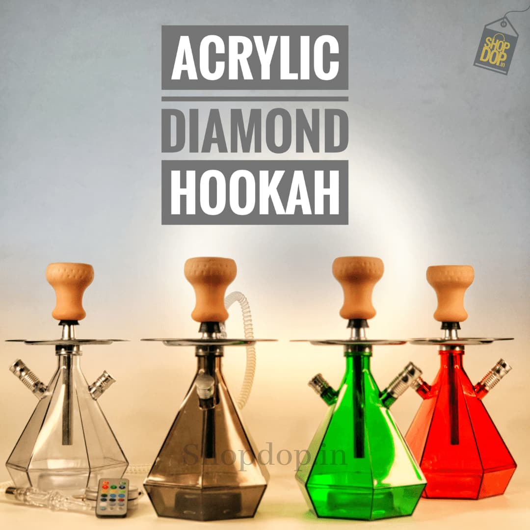Acrylic Diamond Shape Hookah – shopdop.in