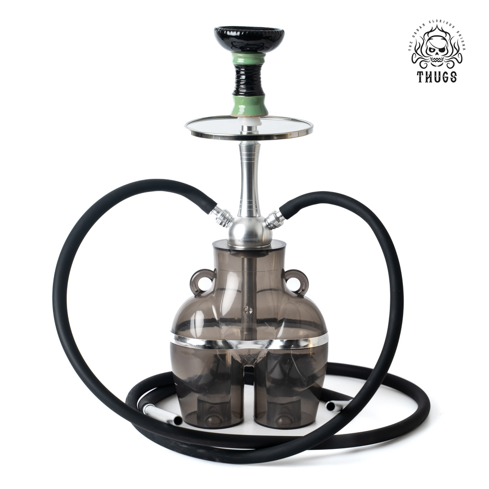 Buy Thugs Hippy Acrylic Hookah - Dual Pipe (Black) – shopdop.in