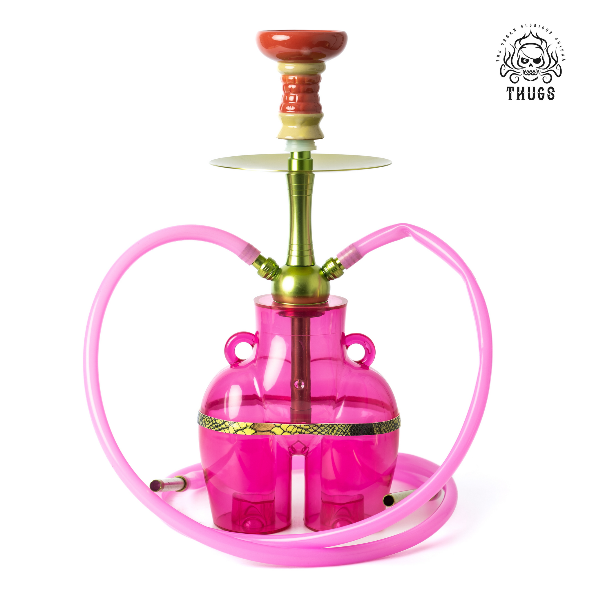 Buy Thugs Hippy Acrylic Hookah - Dual Pipe (Pink) – shopdop.in